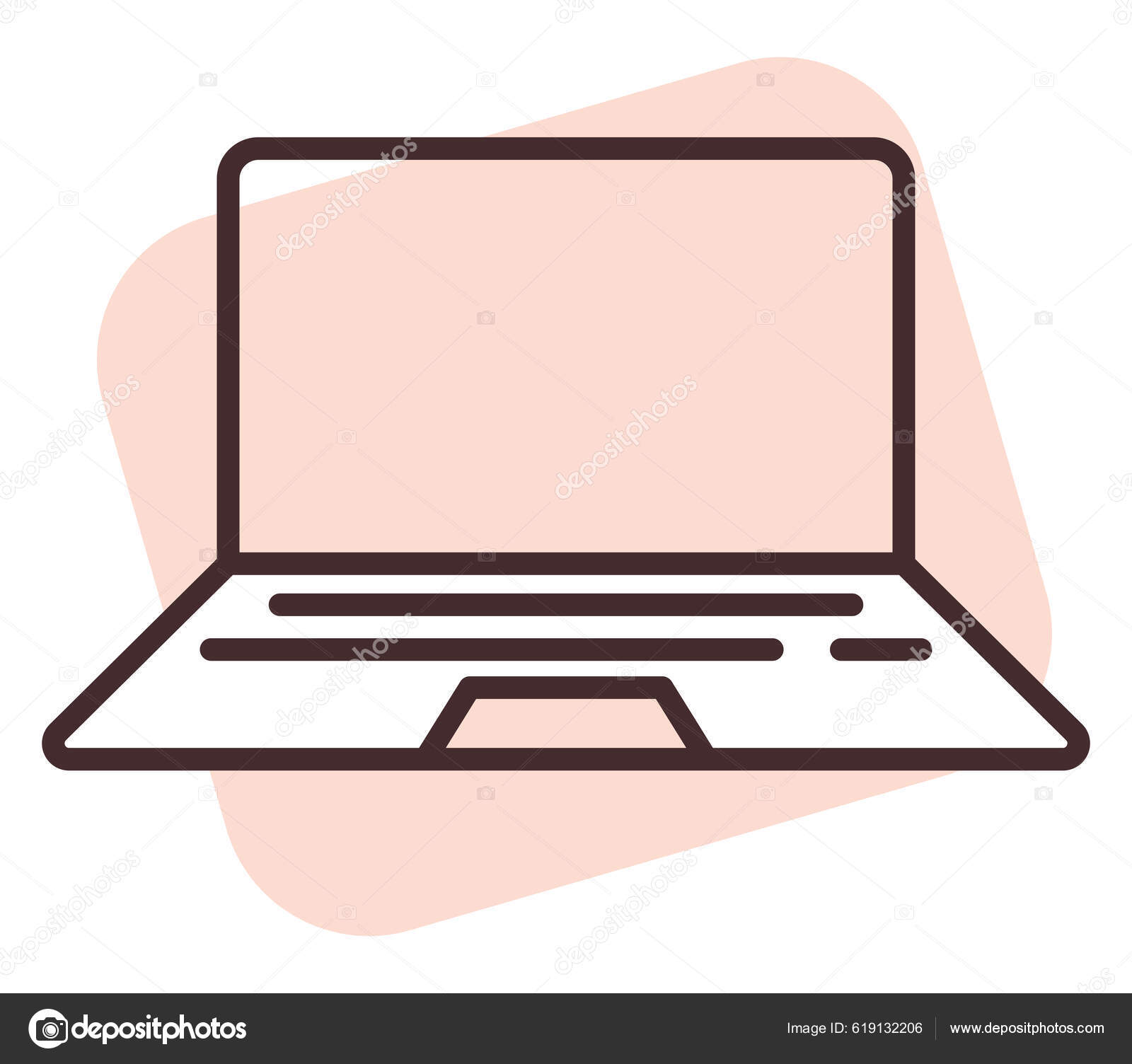 Electronics Laptop Illustration Icon Vector White Background Stock ...