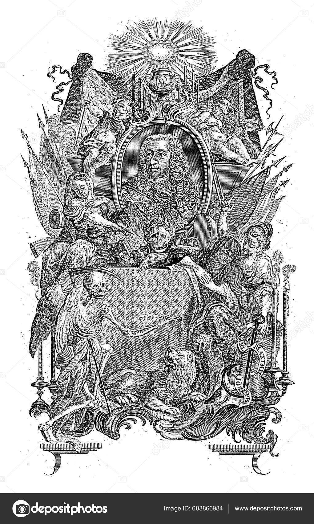 Portrait Charles Vii Albrecht Memory His Death 1745 Jacob Andreas ...