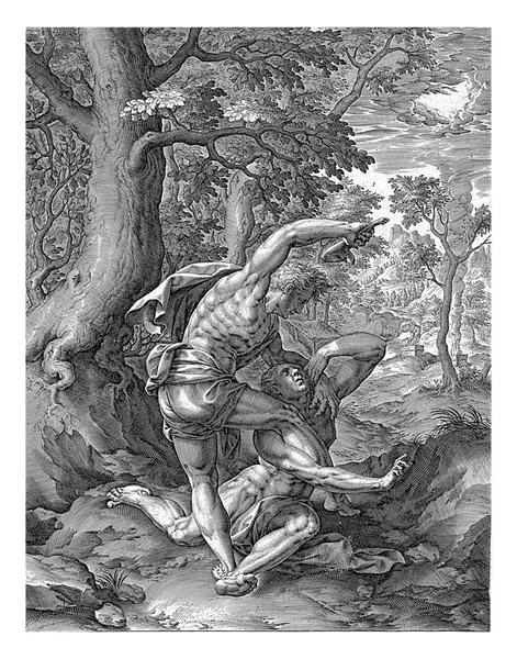 Caín Mata A Abel Antonie Wierix Ii 1579 1604 Caín Está A Punto De