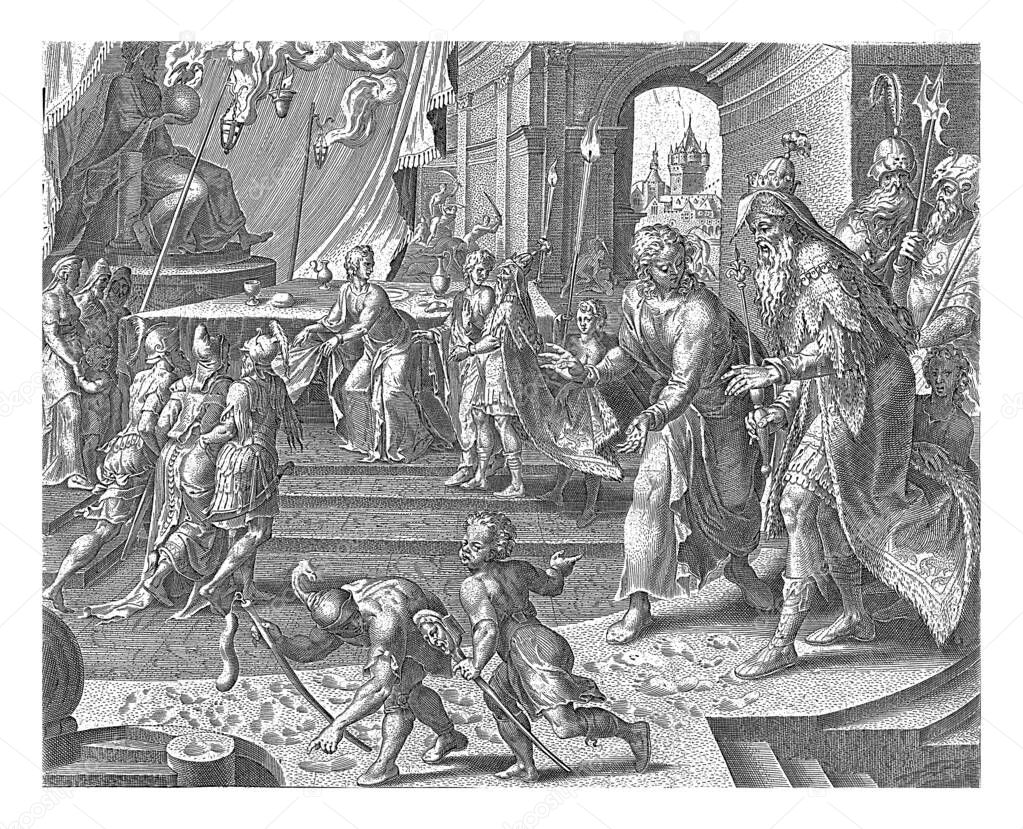 El rey Ciro y Daniel descubren las huellas en las cenizas, Philips ...