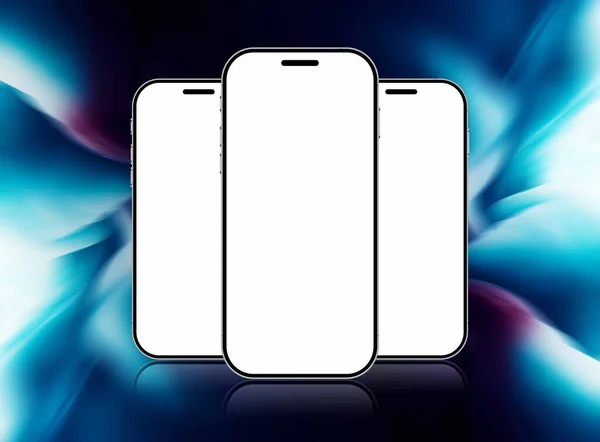 abstract background with empty screens of mobile phones - Stock Image ...