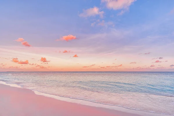 Pink Beach Sunset Desktop Wallpaper