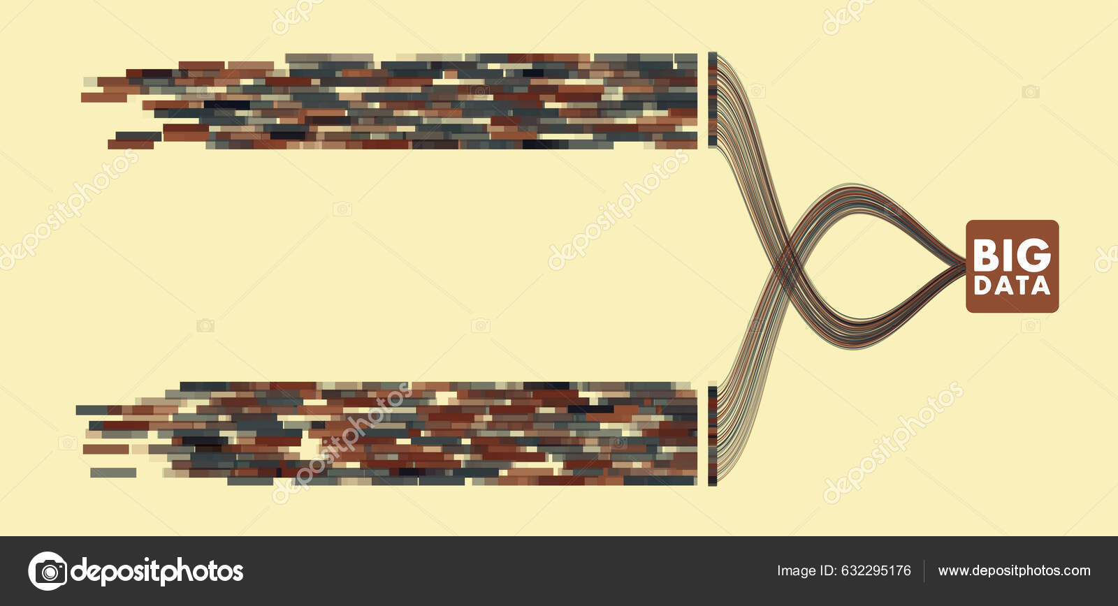 Big Data Flow Representation Abstract Infographics Visualization ...