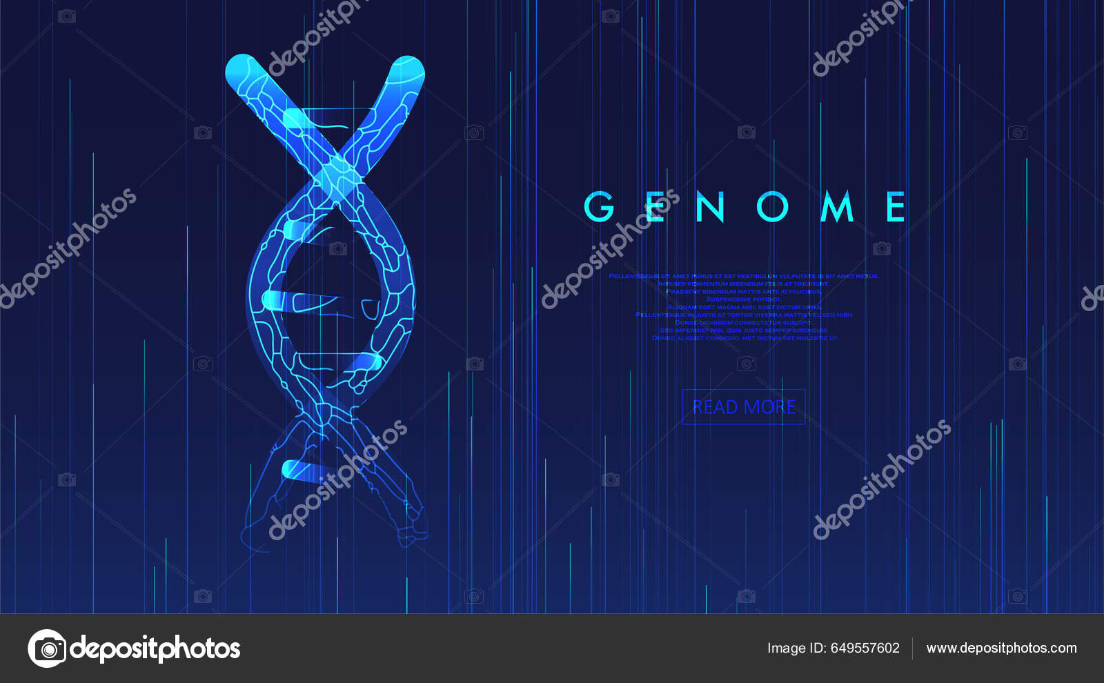 Big Genomic Data Visualization Dna Test Genom Map Graphic Concept Stock ...