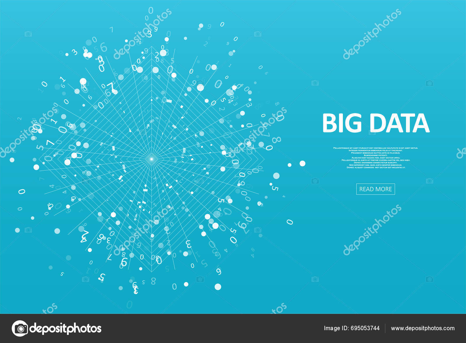 Visualización Abstracta Big Data Representación Código Big Data Red ...