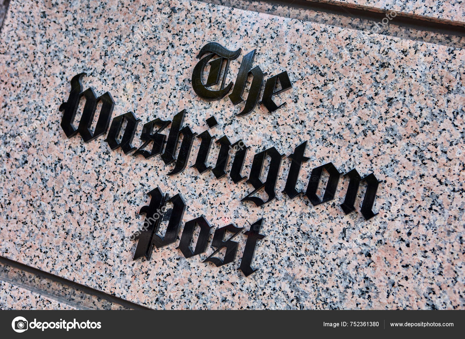 Thewashington Post Sign Polished Granite Wall Newspaper's Headquarters ...