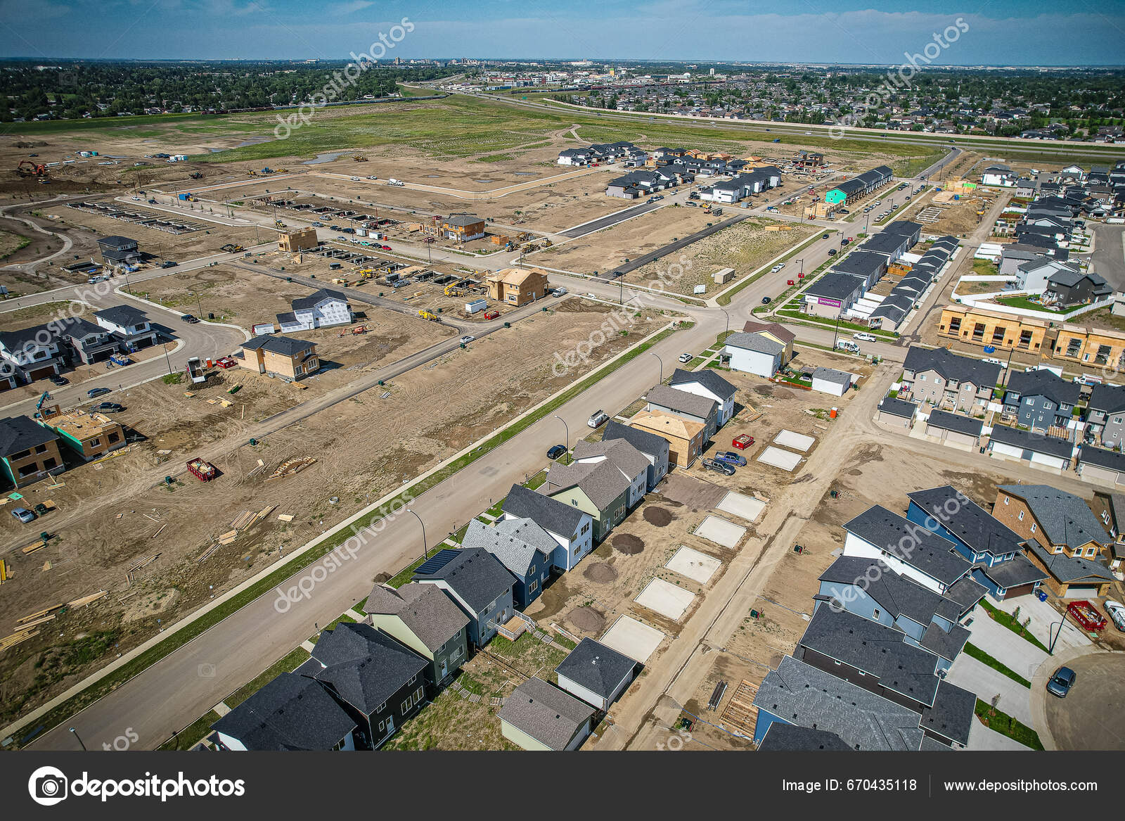 Aerial View Brighton Which Neighbourhood Saskatoon Saskatchewan First ...