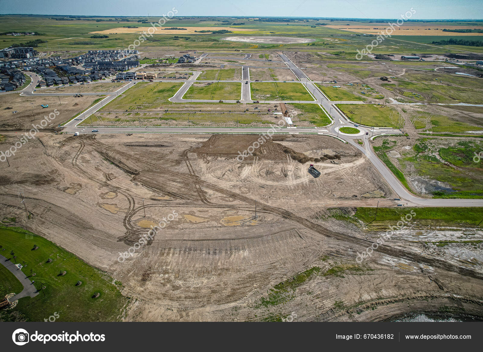 Aerial View Brighton Which Neighbourhood Saskatoon Saskatchewan First ...