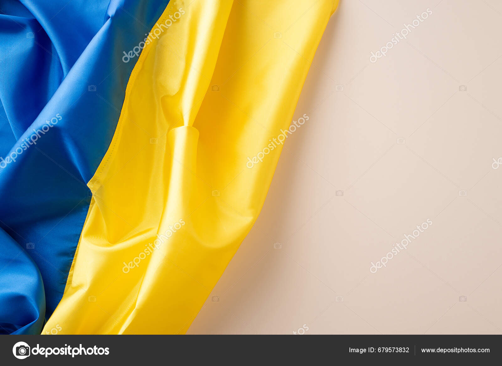 Ukraine Unity Solidarity Theme Overhead Shot Ukrainian Flag White ...