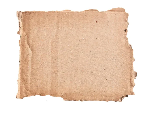 One Ripped Piece Cardboard Material Isolated White Background — Stock ...