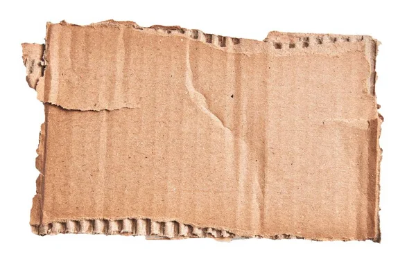 One Ripped Piece Cardboard Material Isolated White Background — Stock ...