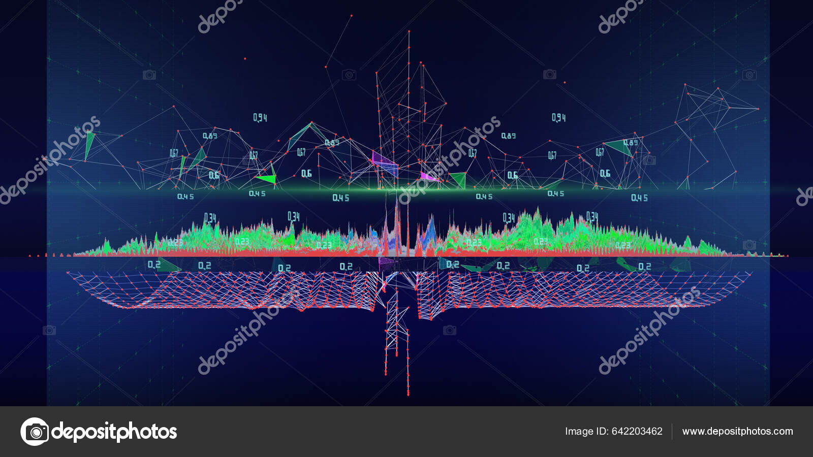Abstract Background Contain Grid Chaotic Web Data Technology Wireframe Interlacement — Stock ...