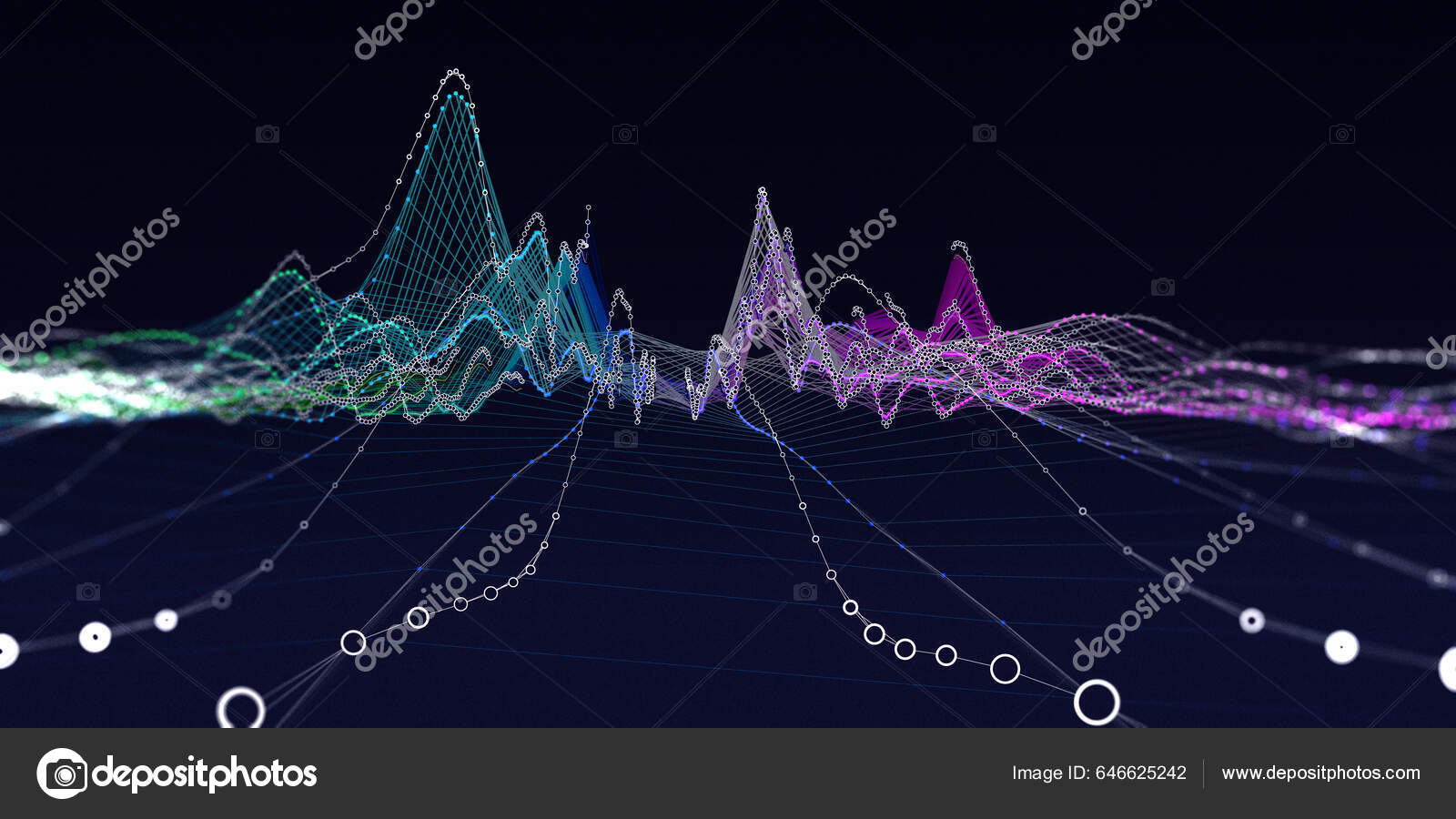 Abstract Background Noisy Graph Curved Sinusoid Data Lines Defocus Big — Stock Photo © anastad ...