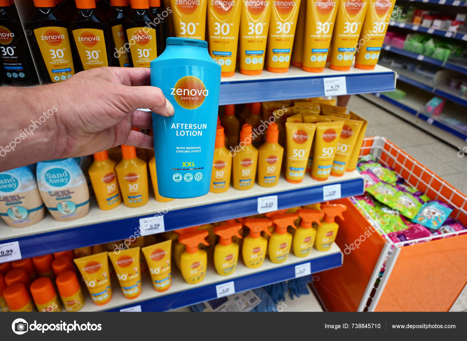 Wallonia Belgium August 2024 Customer Buys Aftersun Lotion Action's Own — Stock Editorial Photo ...