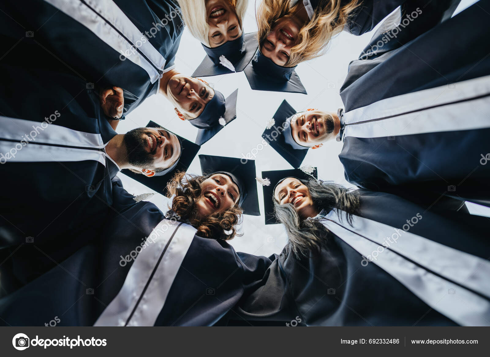 Group Graduates Celebrating Achieved Milestones University Memories ...