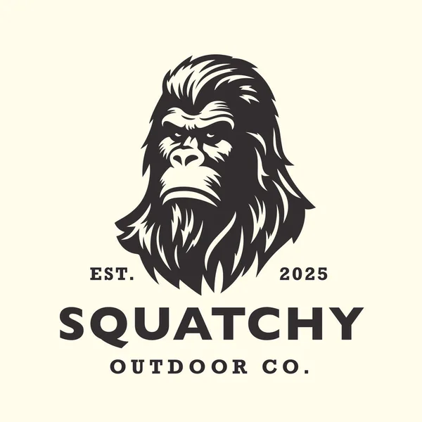 Bigfoot Logo Design Sasquatch Brand Icon Yeti Symbol Wood Ape Stock ...