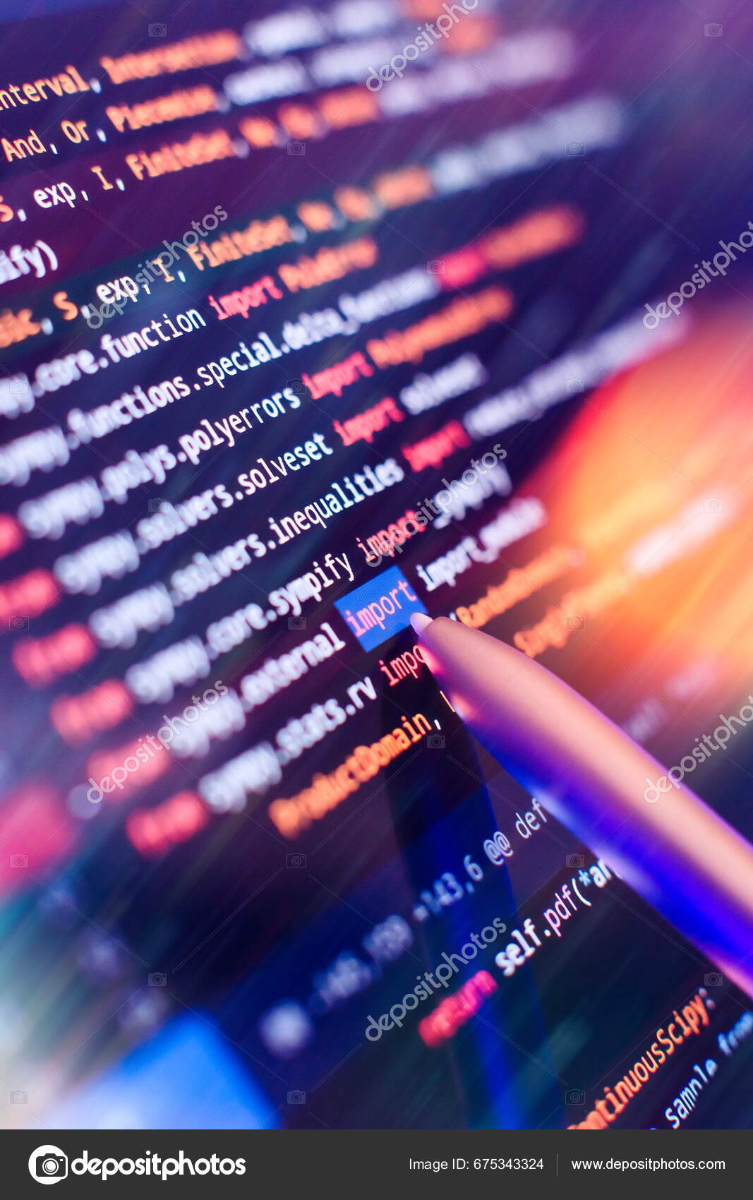 Código Informático Con Pantalla Virtual Código Programación — Foto de ...