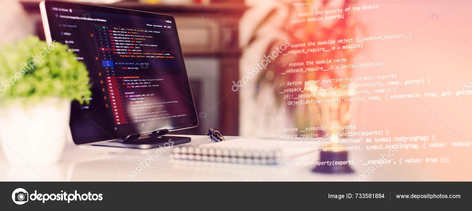 Programmer's Program Code Computer Screen Web Development Coding Concept Abstract — Stock Photo ...