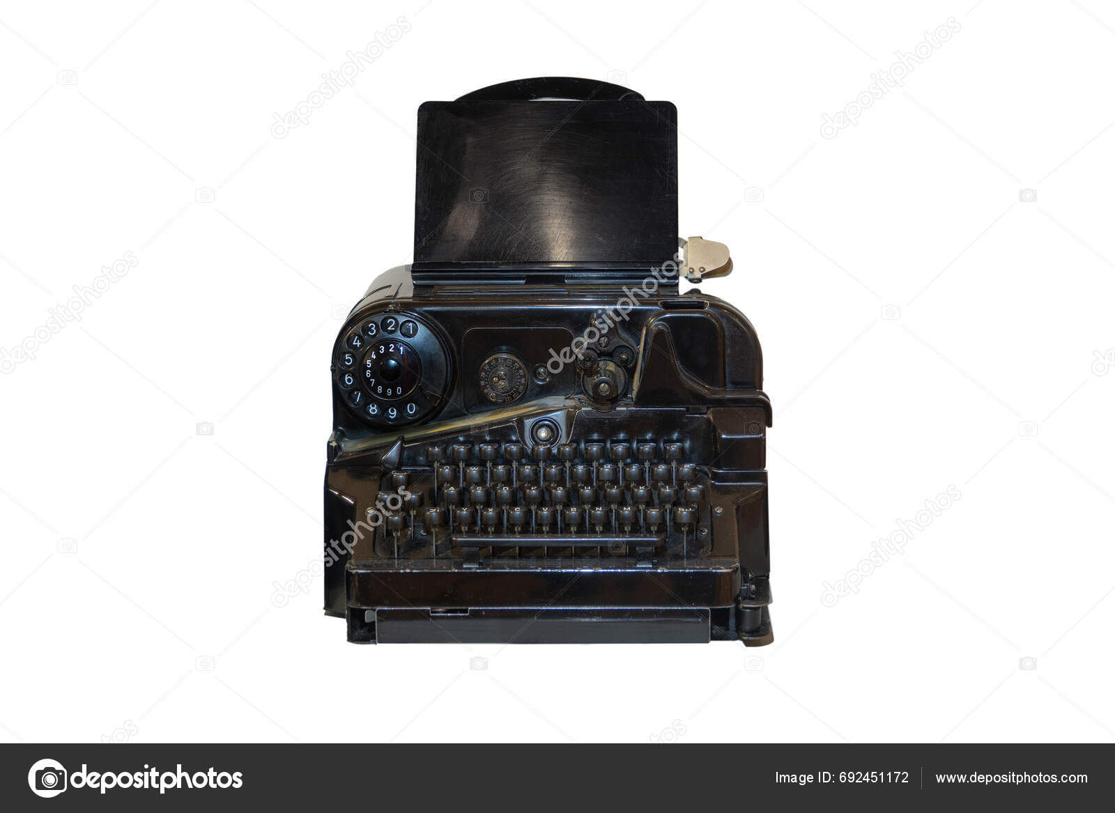 Vintage Tape Teletype Isolated White Background — Stock Photo © bazil #692451172