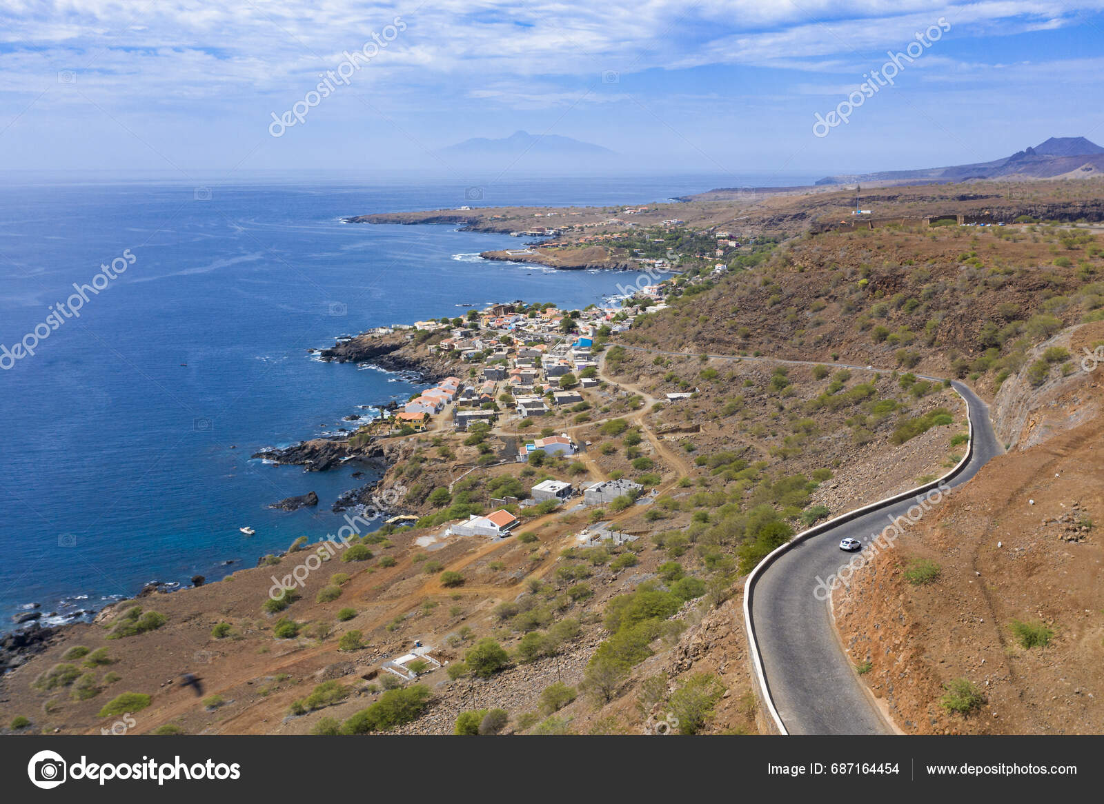 Aerial View Cidade Velha City Santiago Cape Verde Cabo Verde — Stock ...