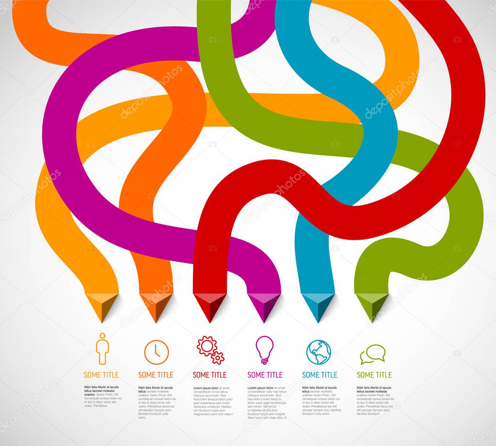 Plantilla de infografía multiusos de luz vectorial con opciones de ...