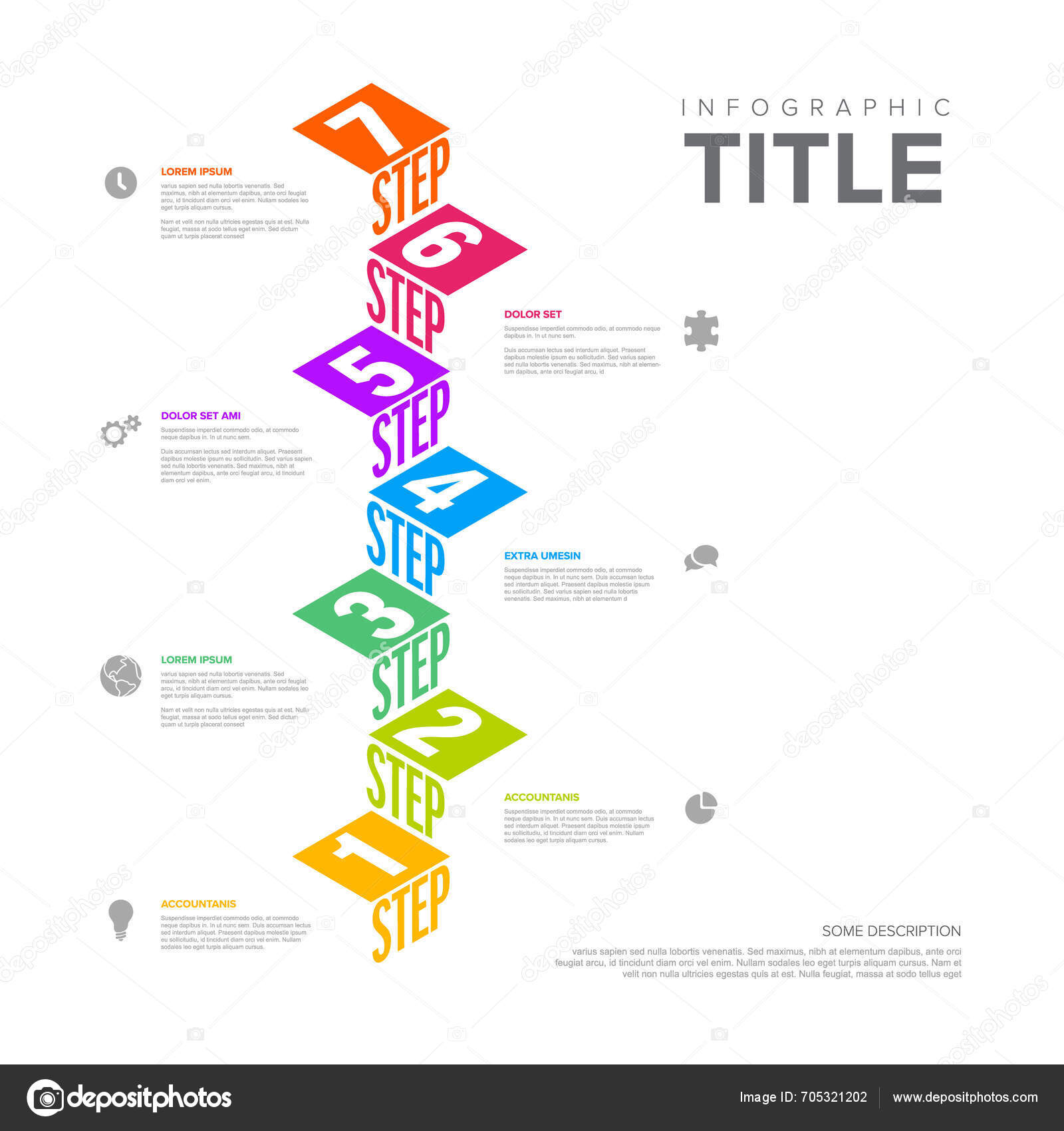Vector Infographic Steps Diagram Template Workflow Business Schema ...