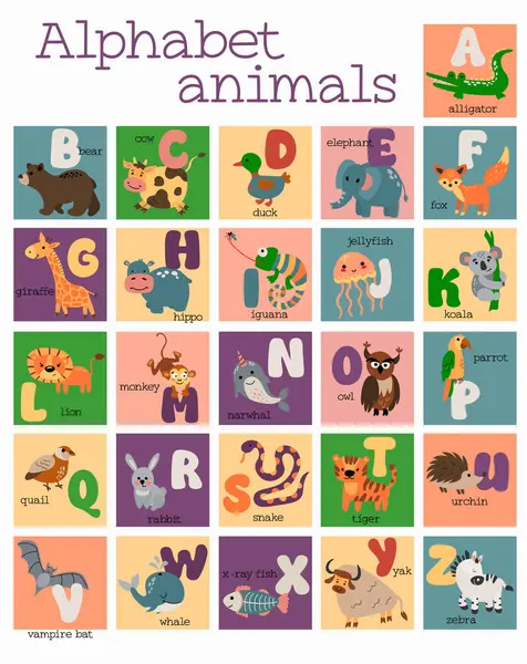 28,444,892 Animales alfabeto Vector Images | Depositphotos