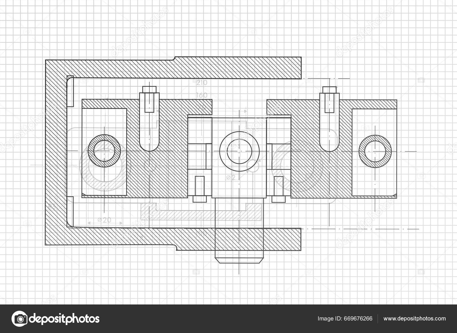 Technical Drawing Gradient Background Abstract Schemes Drawings ...