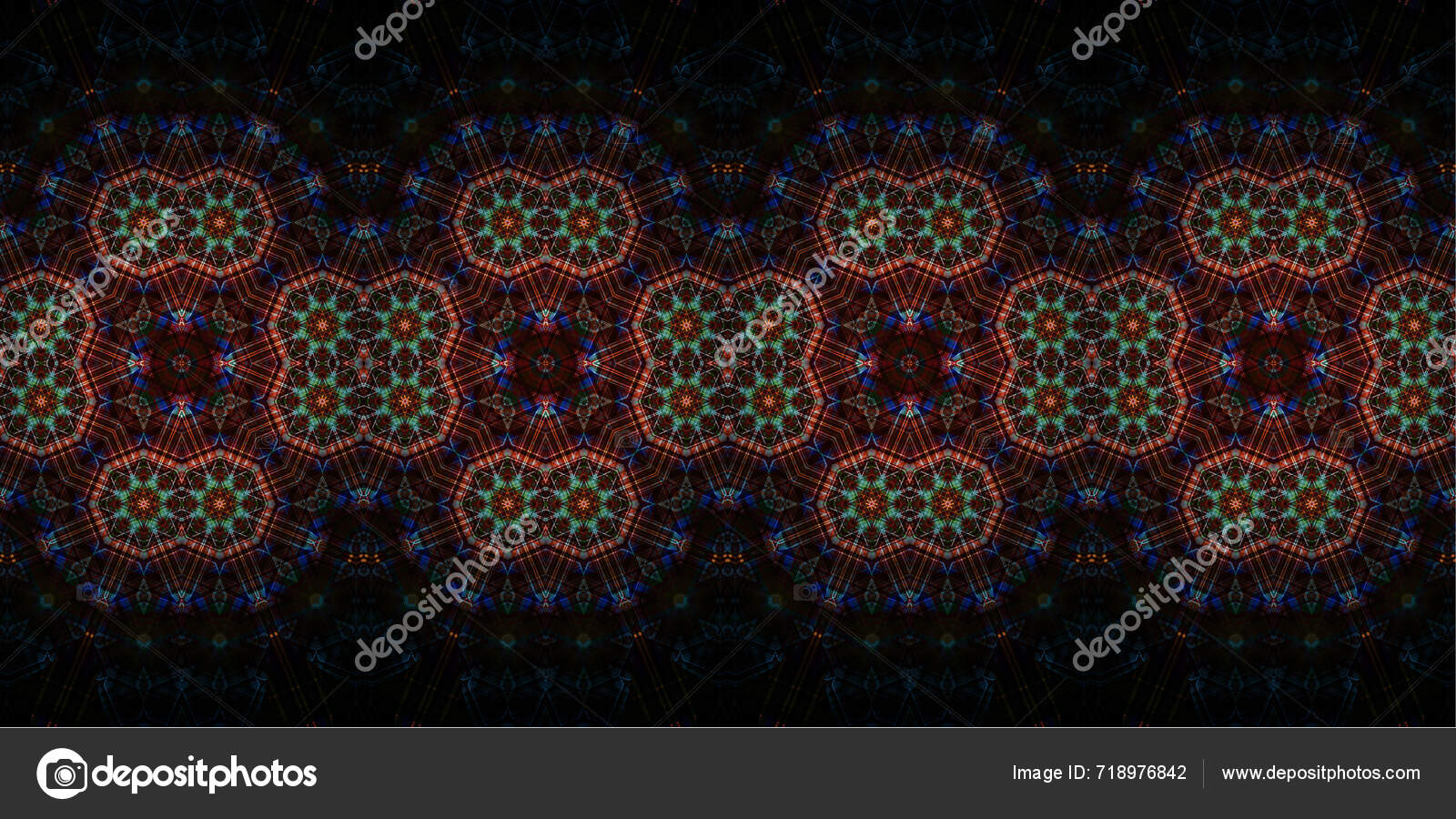 Seamless Wide Patterns Art Texture Symmetrical — Stock Photo ...