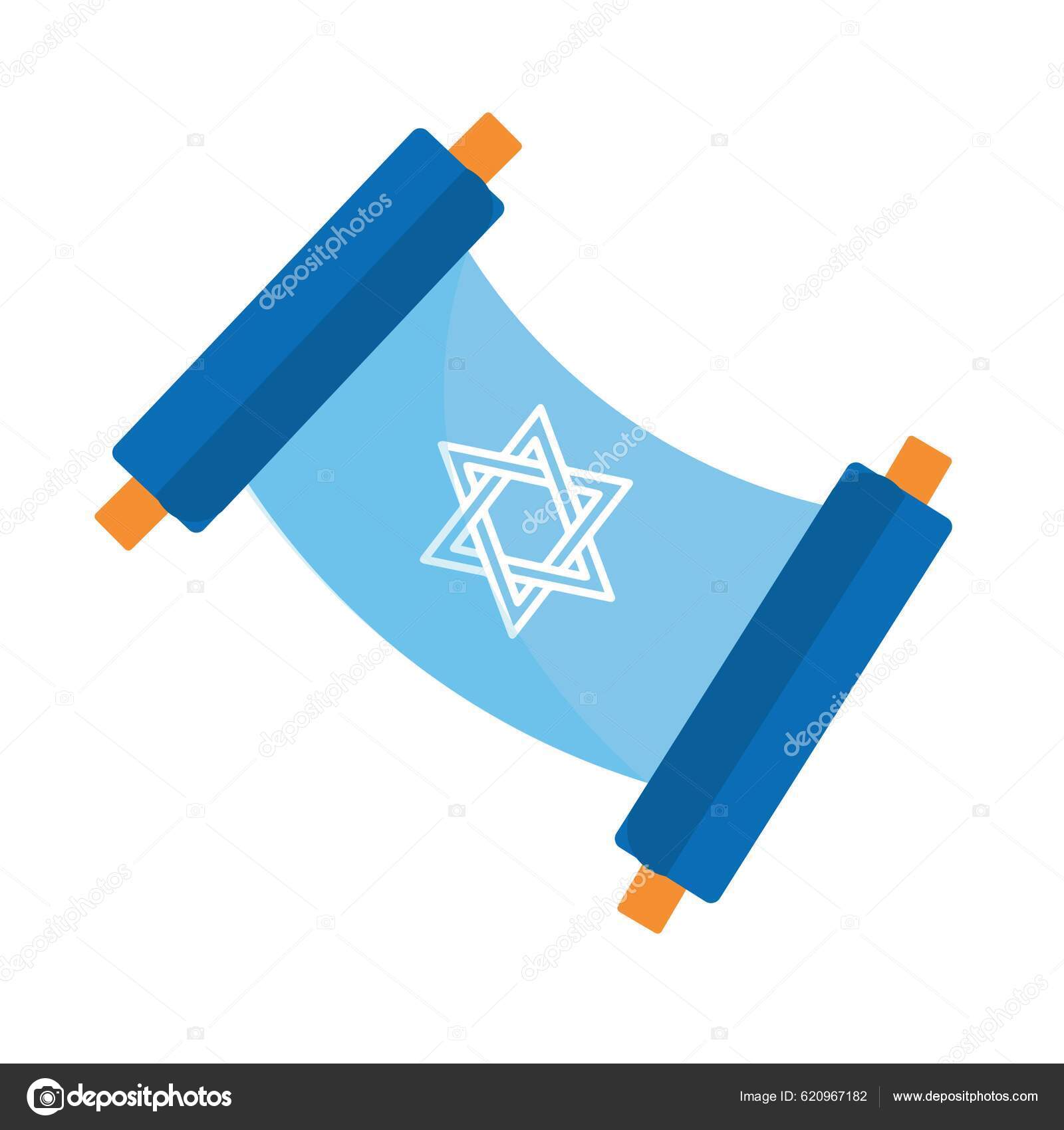 Jewish Torah White Background Stock Vector by ©serezniy 620967182