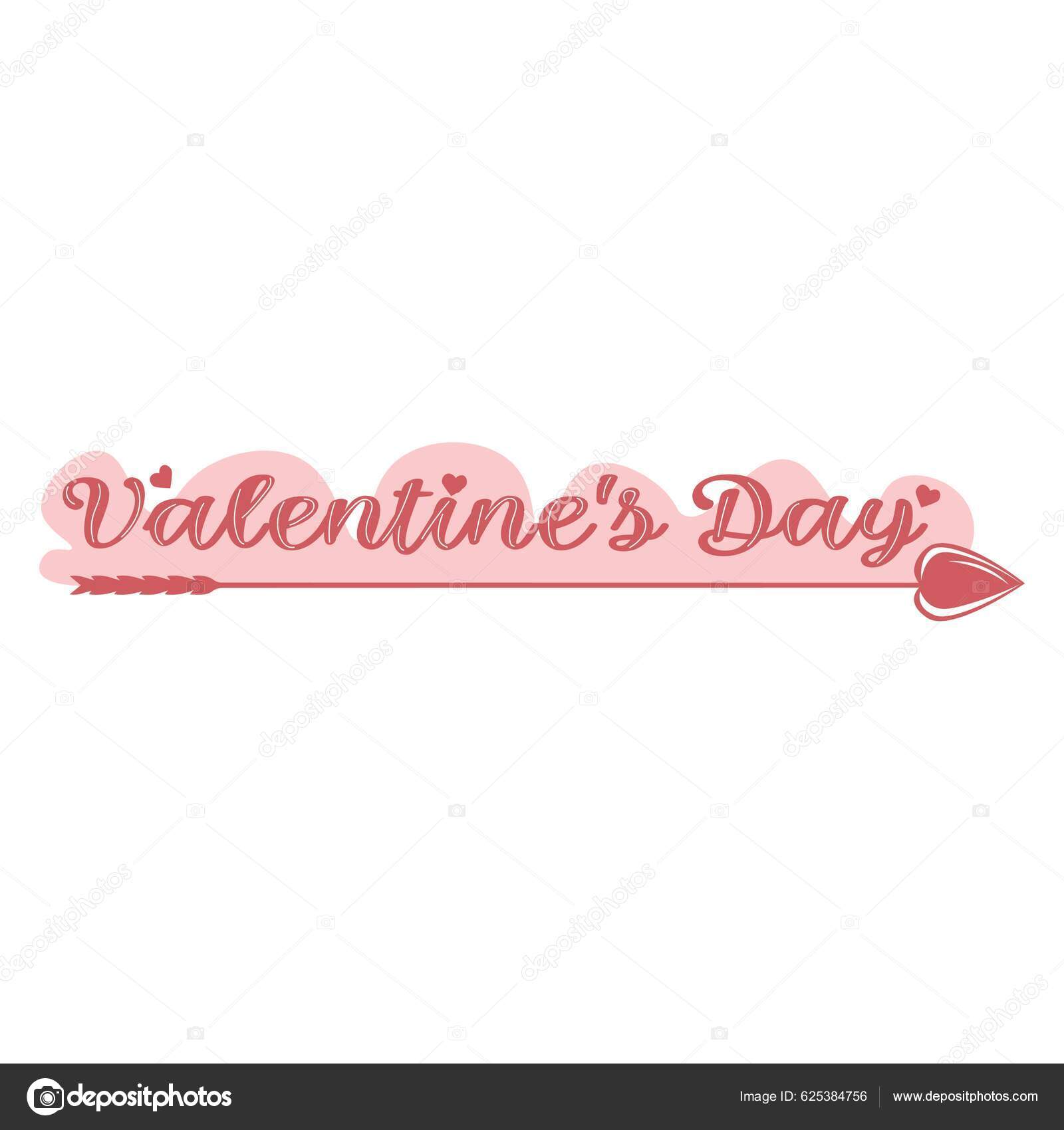 Text Valentine's Day White Background Stock Vector by ©serezniy 625384756