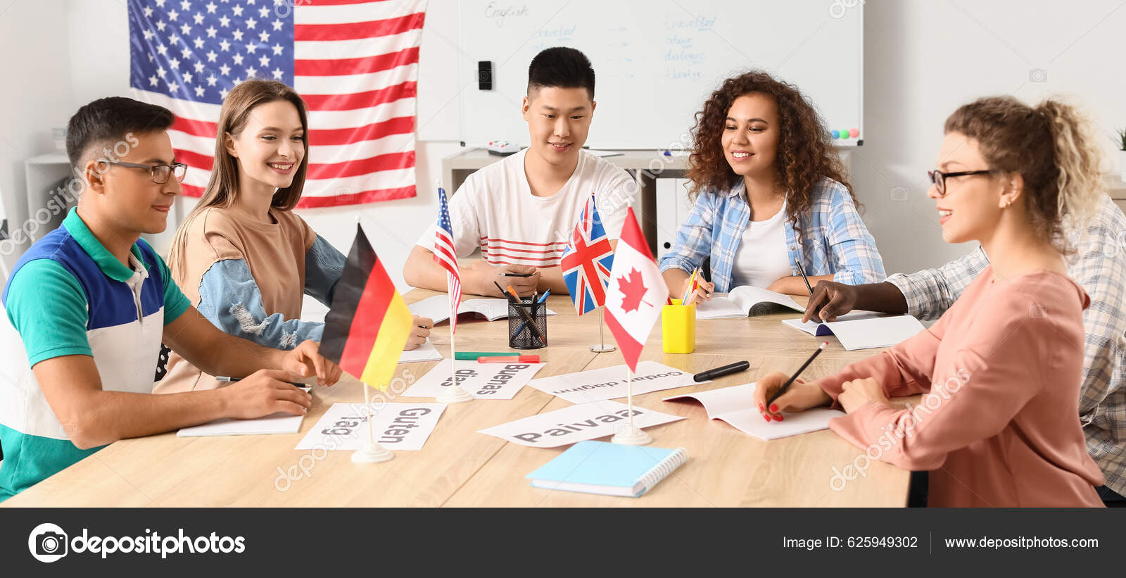 People Taking Classes Language School Stock Photo by ©serezniy 625949302