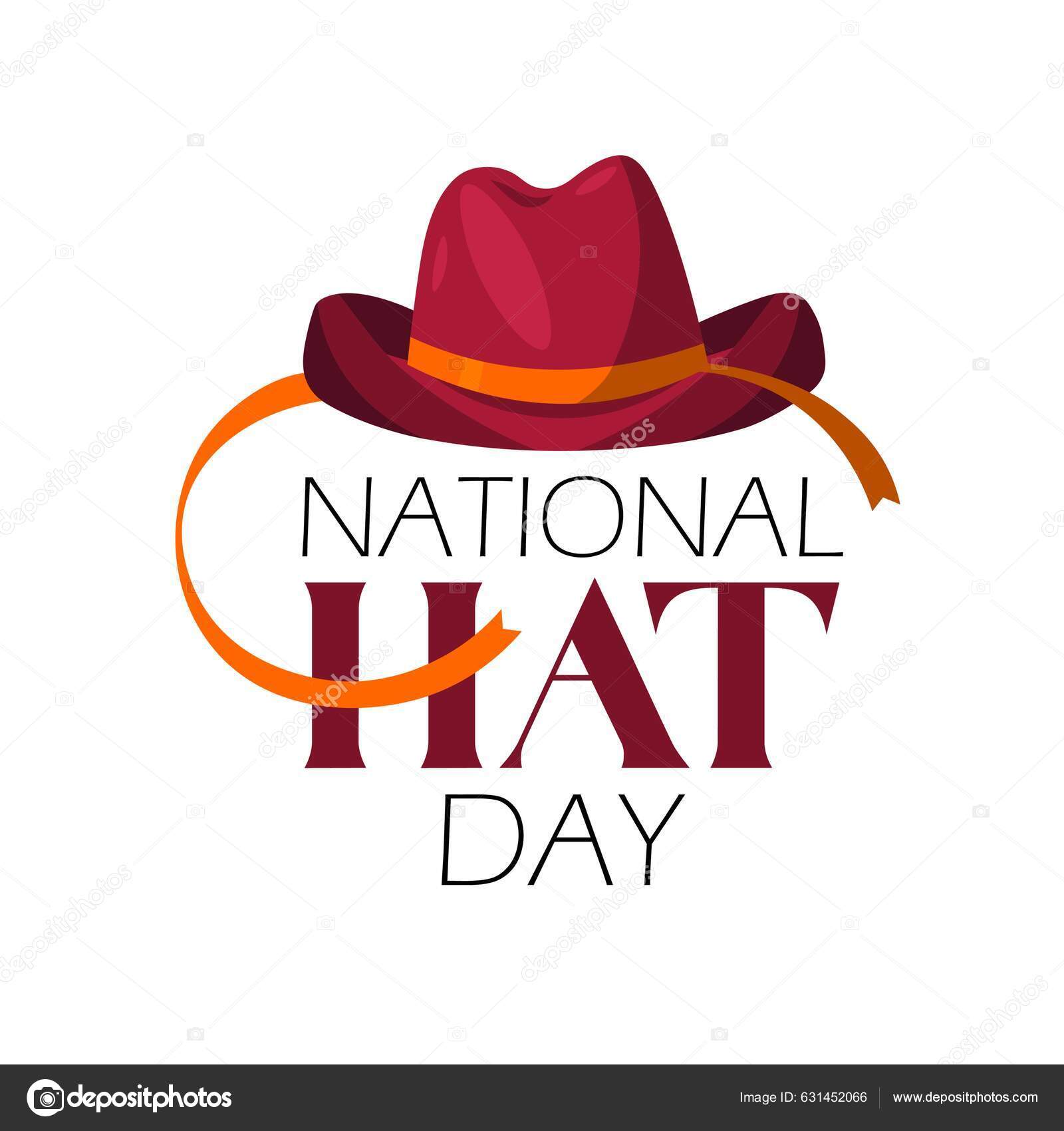 Banner National Hat Day White Background Stock Vector by ©serezniy ...