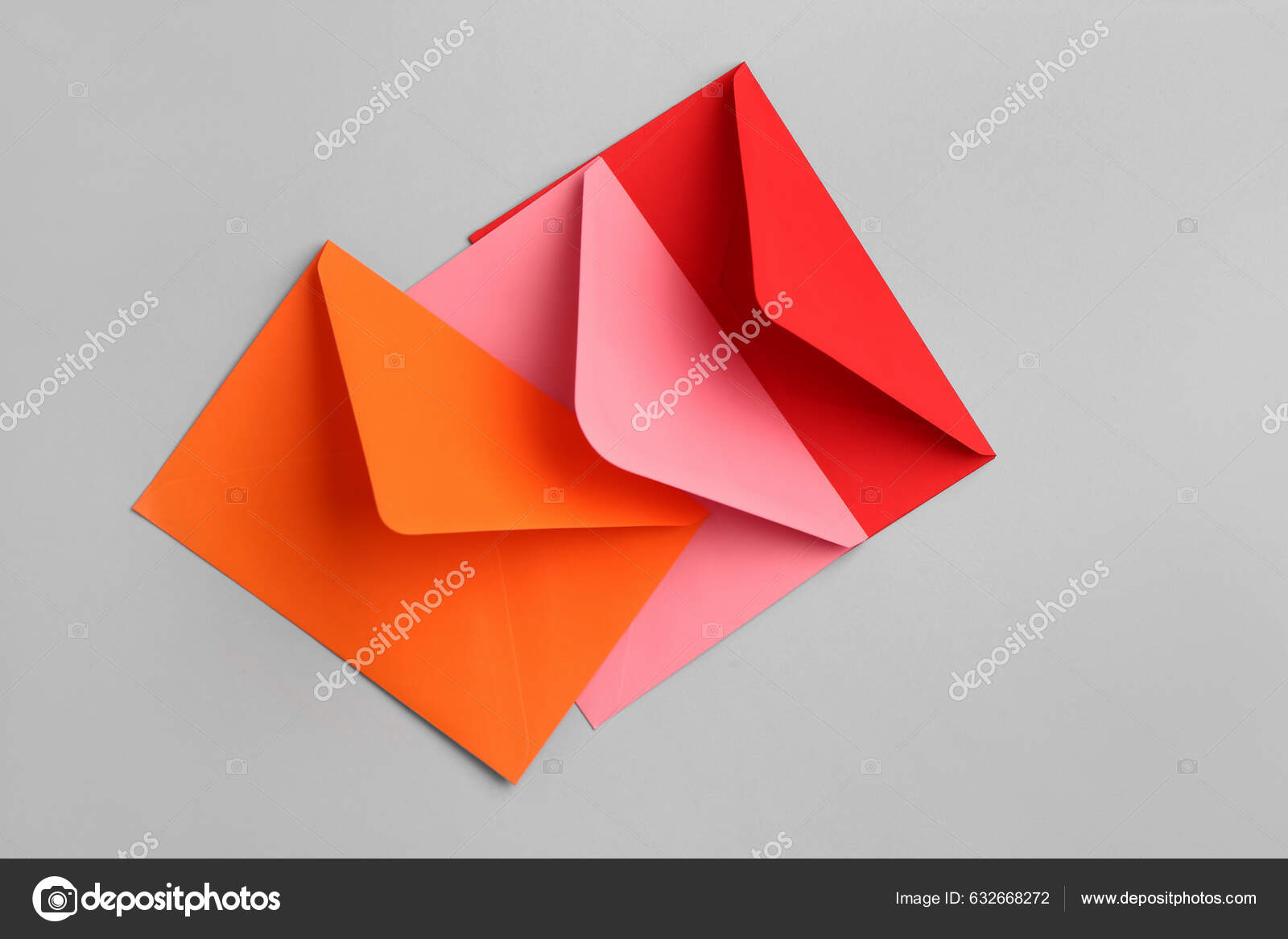 Colorful Envelopes Grey Background Stock Photo by ©serezniy 632668272
