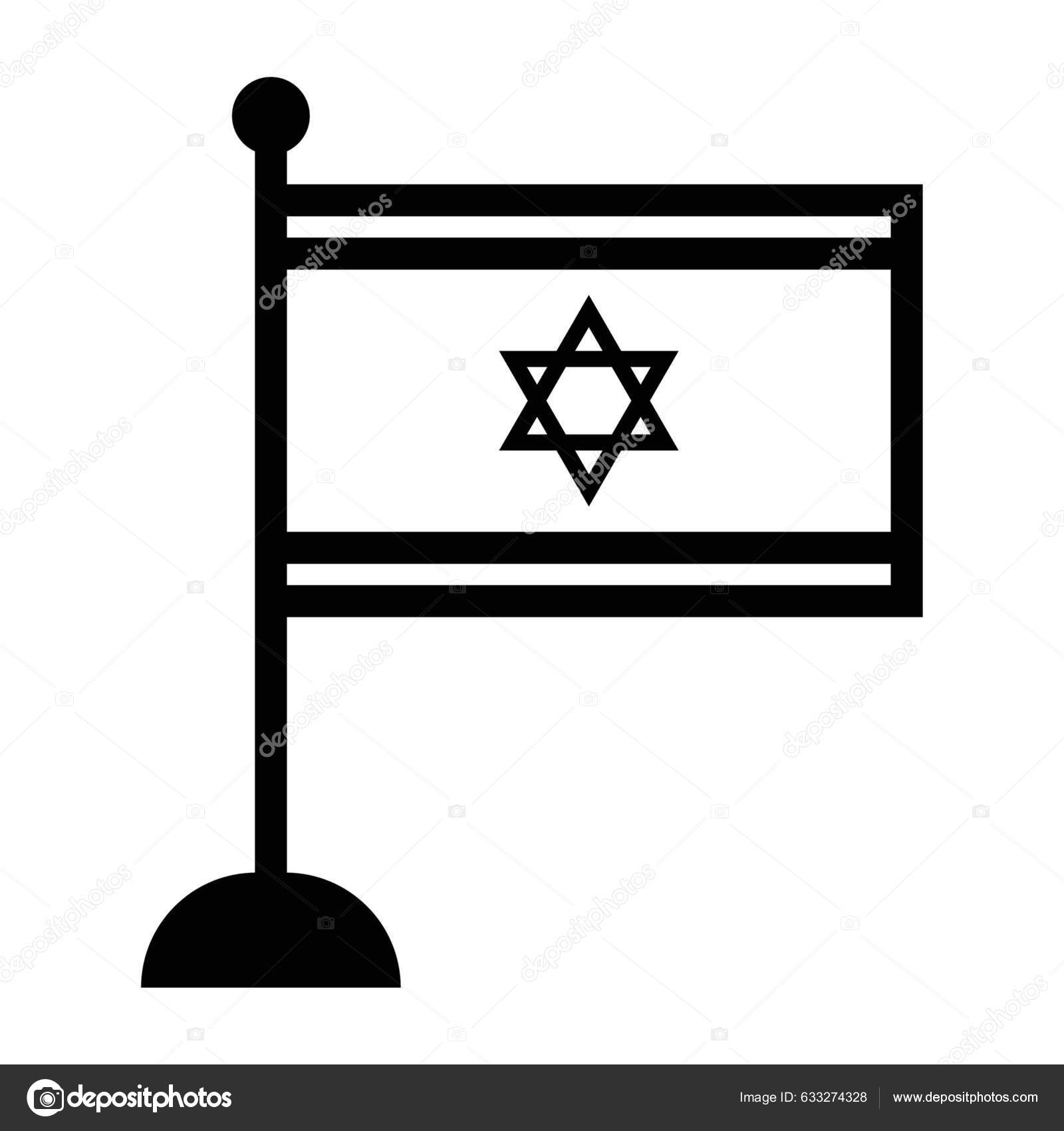 National Flag Israel White Background Stock Vector by ©serezniy 633274328