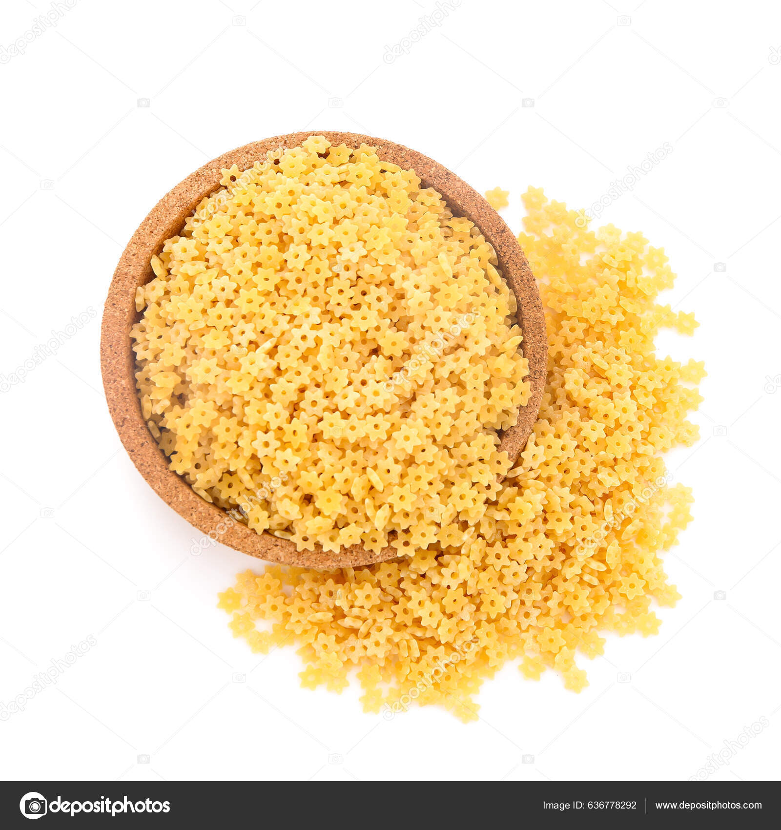 Plate Raw Stelline Pasta White Background Stock Photo by ©serezniy ...