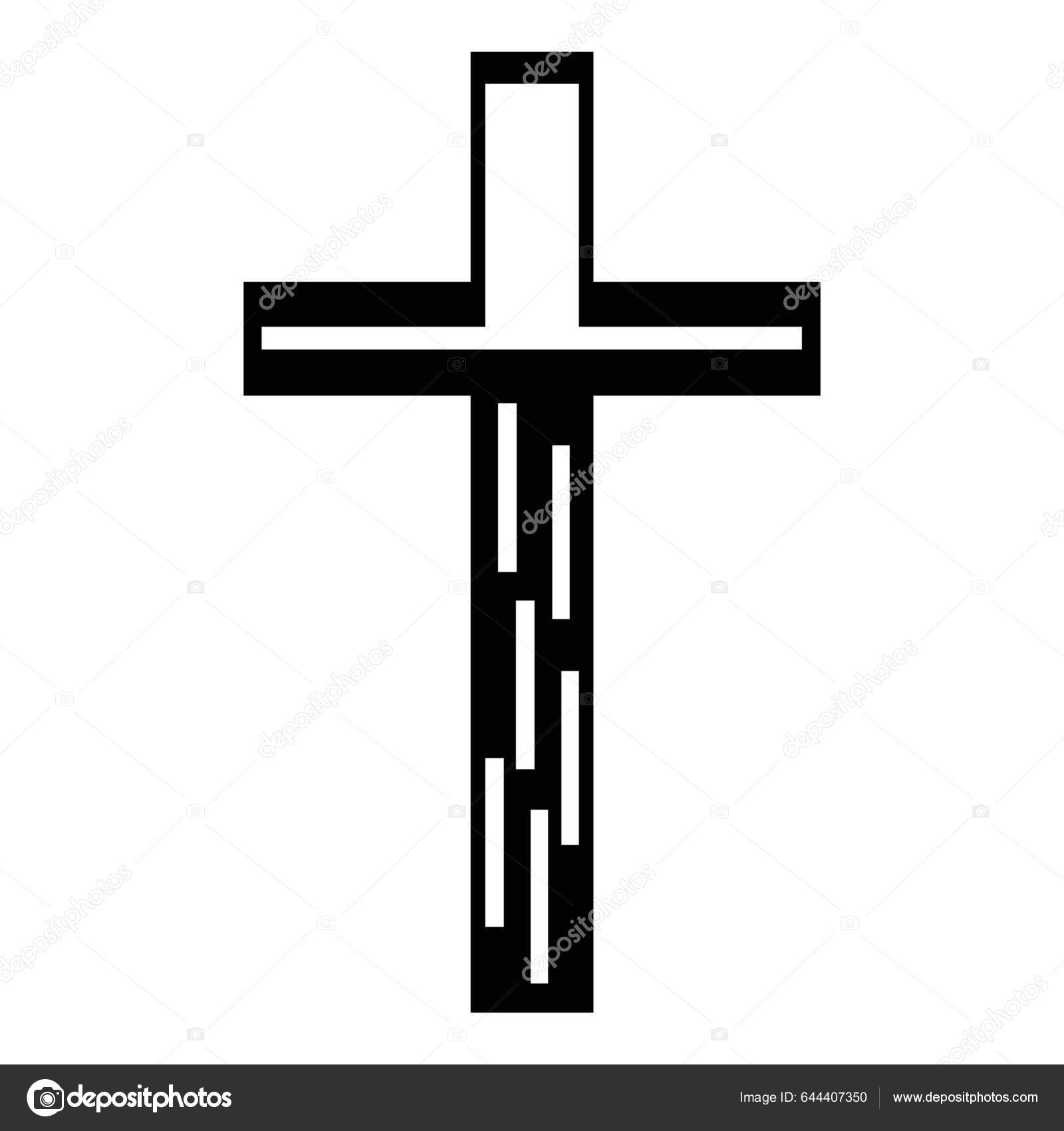 Cross Symbol Christianity White Background Stock Vector by ©serezniy ...