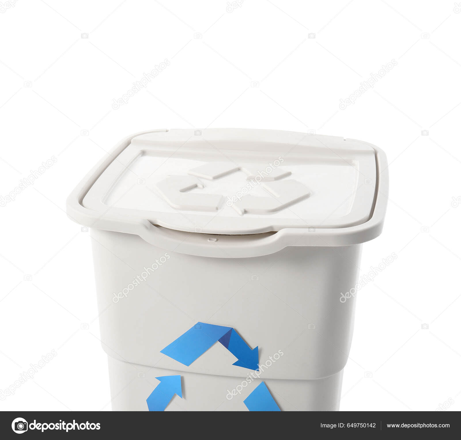 Container Garbage Isolated White Recycling Concept Stock Photo by ...