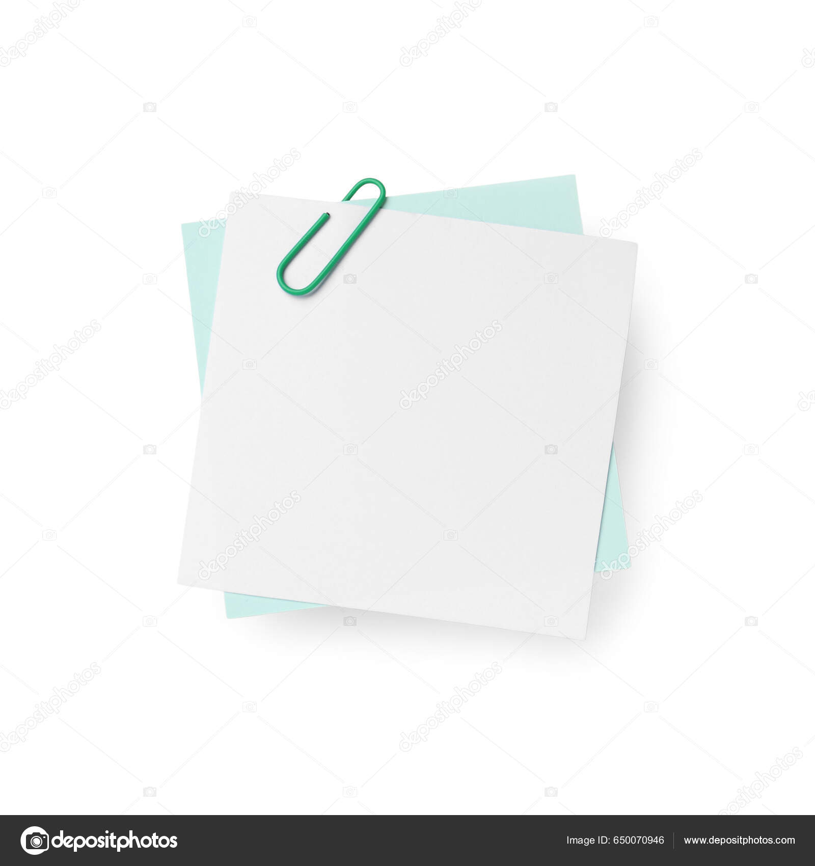 Sticky Notes Paper Clip White Background — Stock Photo © serezniy ...