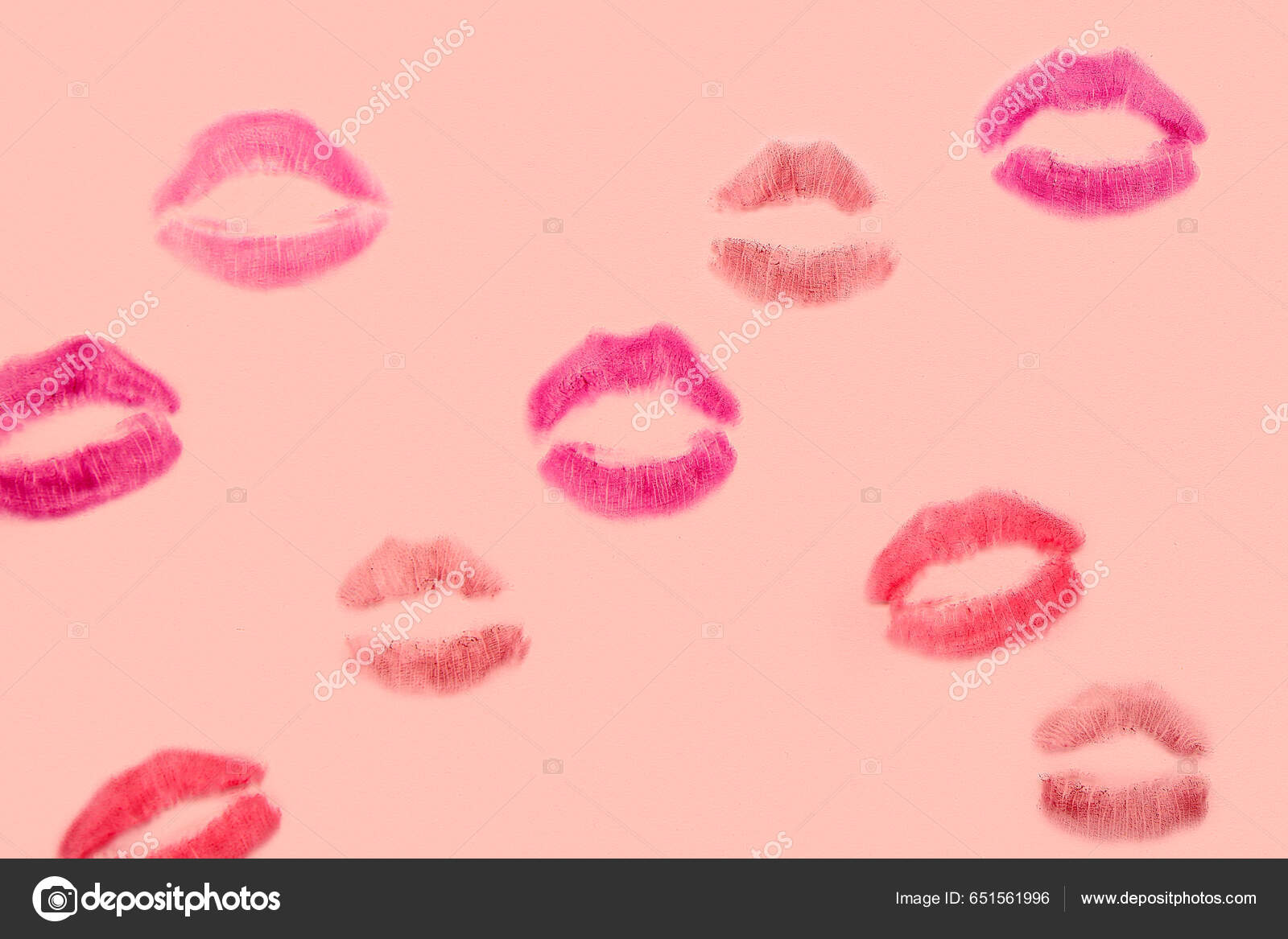 Lipstick Kiss Marks Background