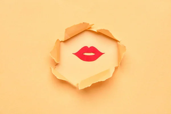 Labios de papel fotos de stock, imágenes de Labios de papel sin ...
