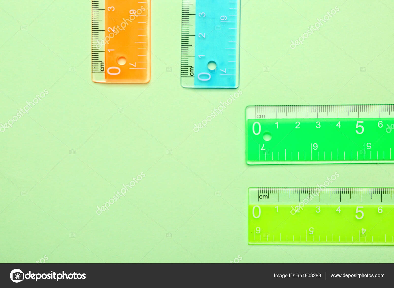 Colorful Plastic Rulers Color Background — Stock Photo © serezniy ...