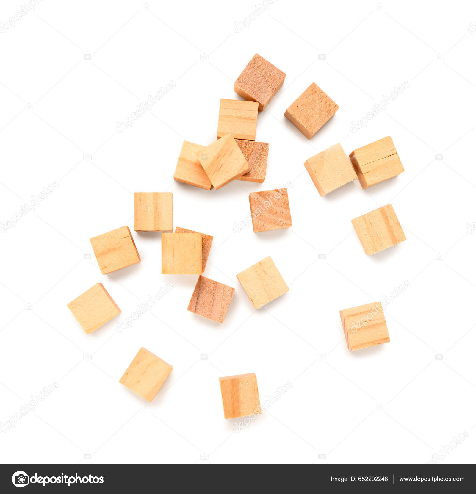 Wooden Cubes Isolated White Background — Stock Photo © serezniy #652202248