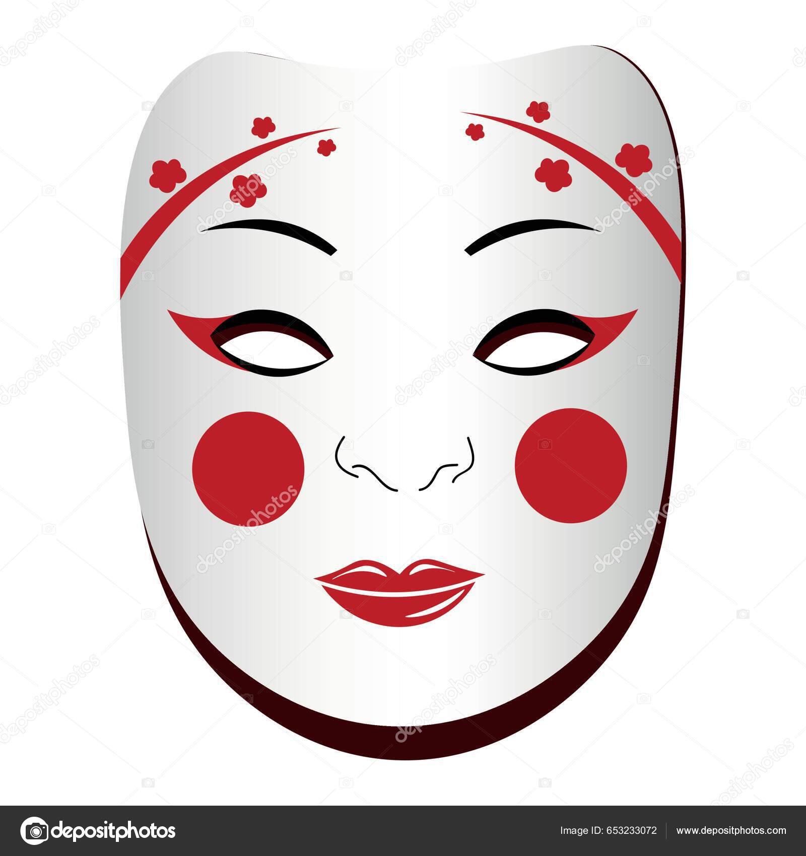 Kabuki Mask Drawing