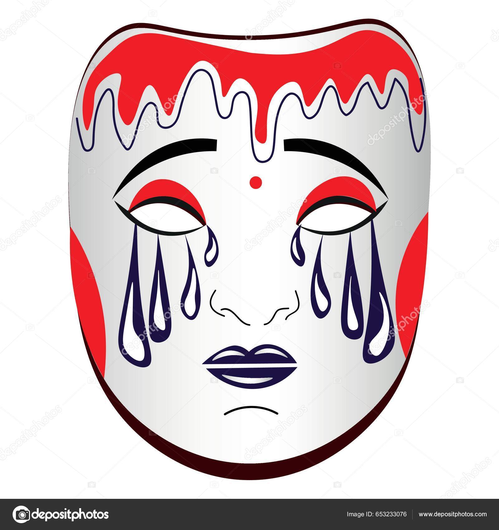 Kabuki Mask Drawing