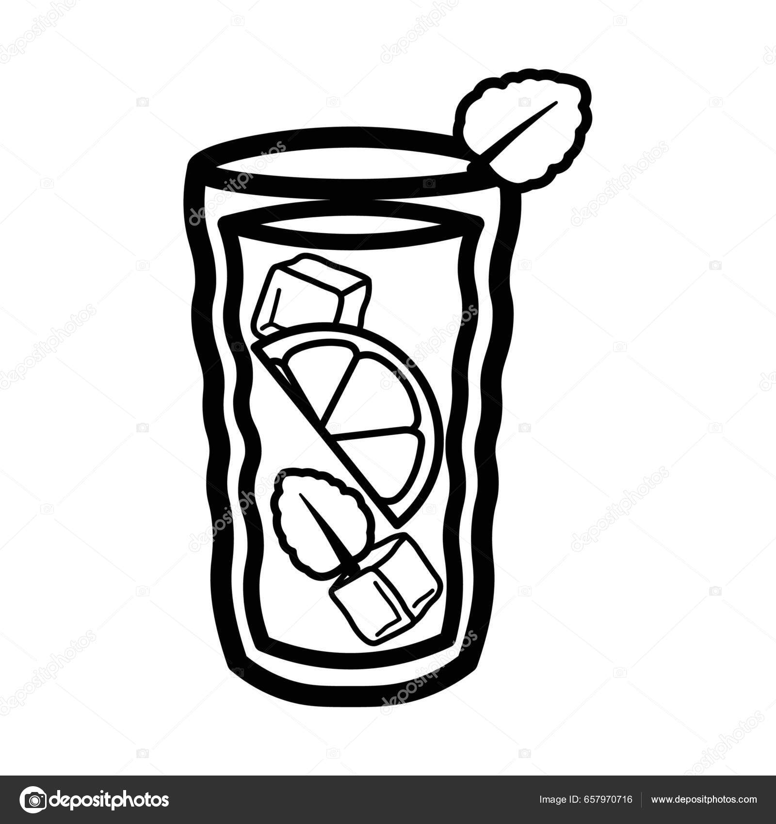 Glass Iced Tea White Background Stock Vector by ©serezniy 657970716