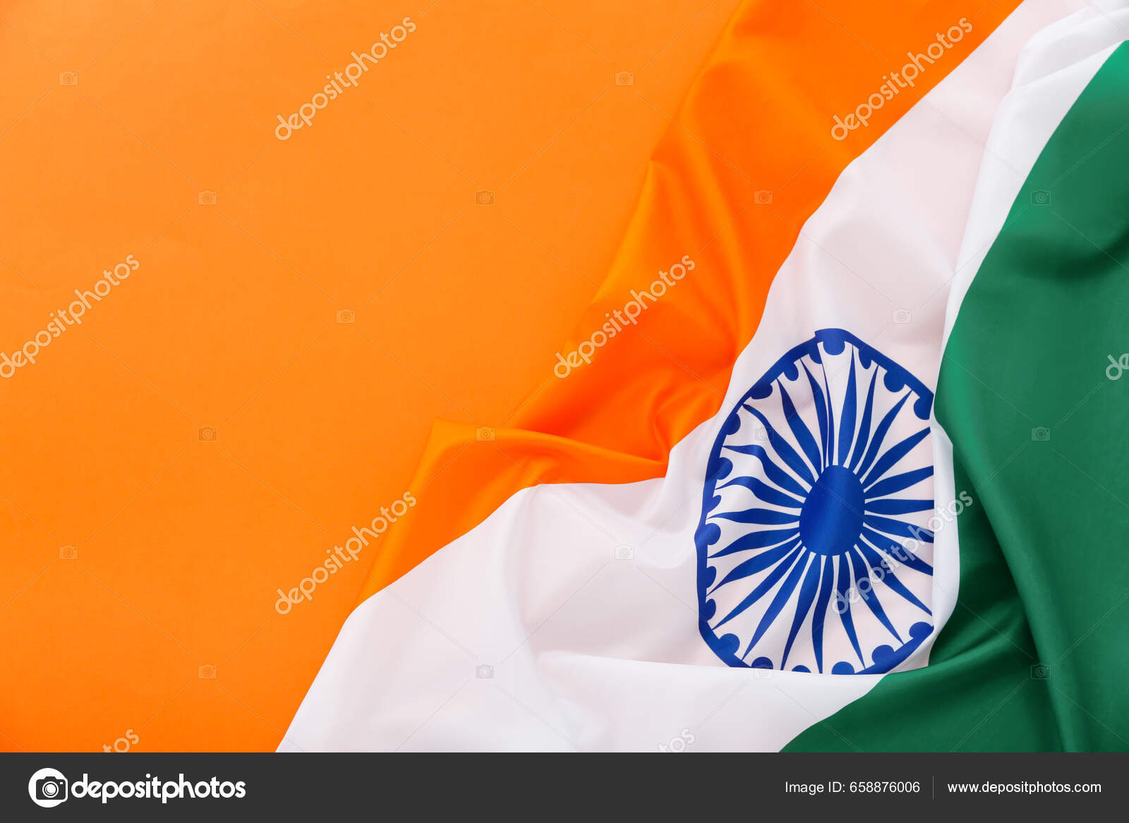 National Flag India Orange Background — Stock Photo © serezniy #658876006
