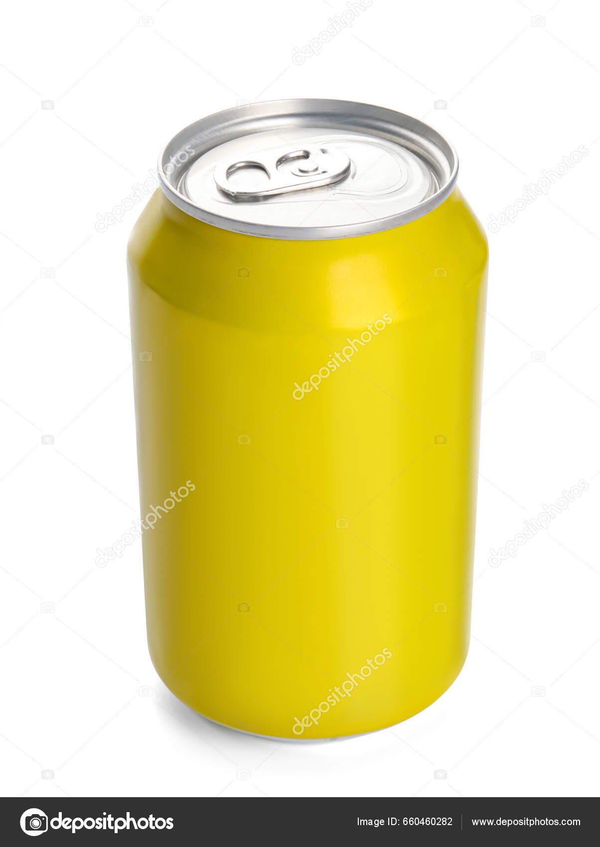 Yellow Can Fresh Soda White Background — Stock Photo © serezniy #660460282