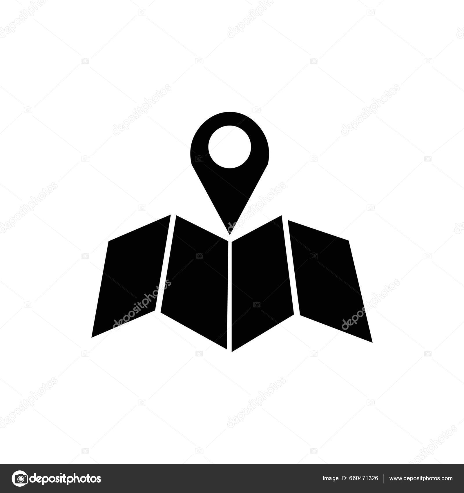 Map Location Pointer White Background Stock Vector by ©serezniy 660471326