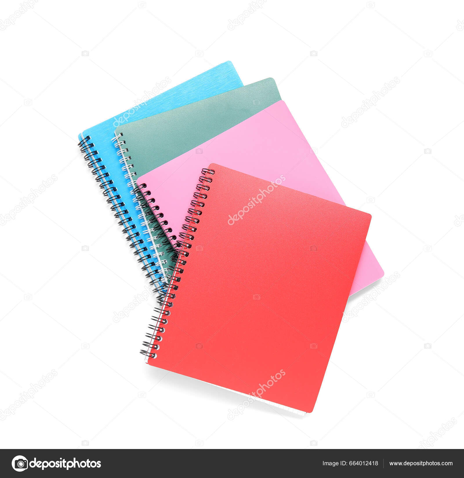 Different Colorful Notebooks Isolated White Background — Stock Photo ... Different Colorful Notebooks Isolated White Background — Stock Photo ...